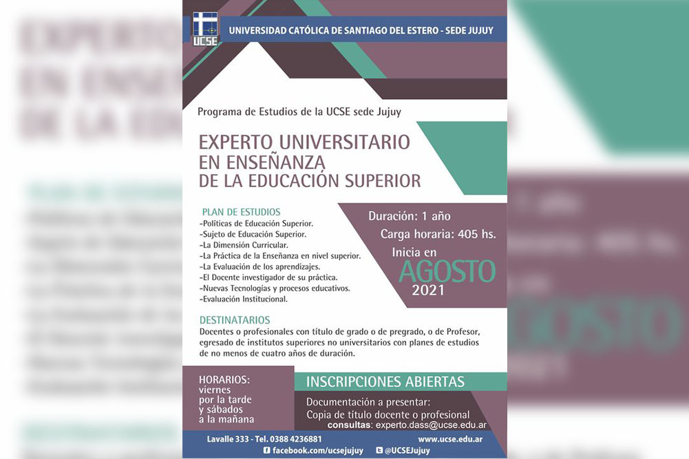 LA UCSE VUELVE A FORMAR EXPERTOS EN EDUCACIÓN SUPERIOR – NOTIUCSE